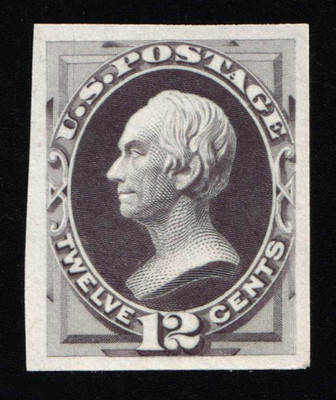 1870-71 12c Henry Clay, United States, (Scott 151P3) Dull Violet, Proof ...