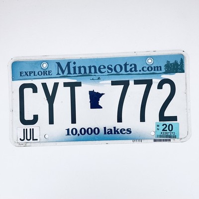 2020 United States Minnesota Explore Passenger License Plate CYT 772 | eBay