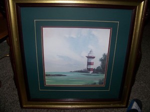 David Nichols-Artist Print, "Harbor Town" pencil signed pencil sgnd "D ...