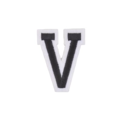 Varsity Letter V Iron On Patch/Badge/Applique/Transfer A-Z Alphabet ...