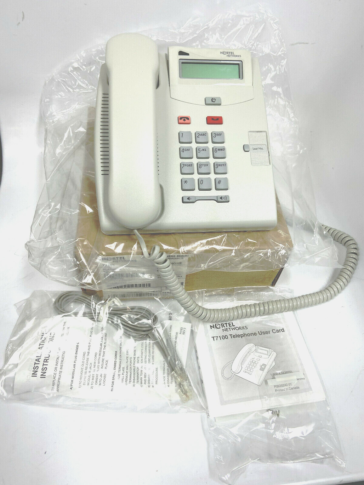 BRAND NEW Nortel T7100 Display Phone NT8B25AABB (PLATINUM) | eBay