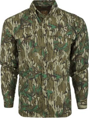Drake Waterfowl Ol' Tom Mesh Back Flyweight Turkey Shirt 2.0- Greenleaf ...