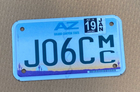 Arizona "GRAND CANYON STATE" Motorcycle LICENSE PLATE Tag # JO6C MC ...