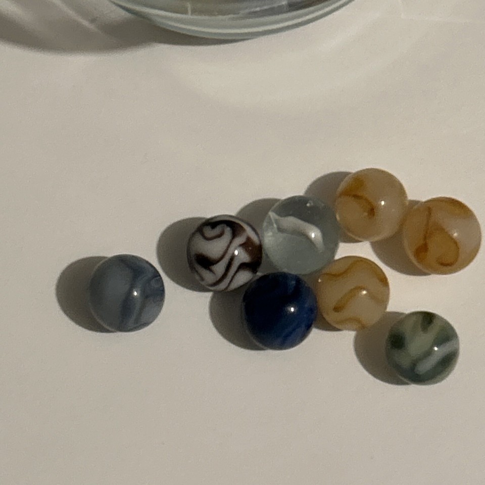 AUTHENTIC Vintage Marbles LOT of 20 - 1930-1950s ~ 8 SWIRL Marbles ...
