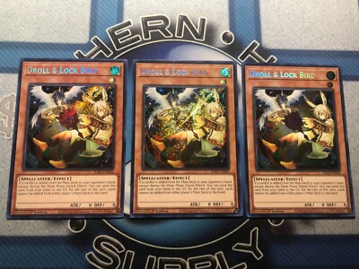 3X DROLL & LOCK BIRD 3X *** ALTERNATE ART SECRET RARE SET RA02-EN006 ...