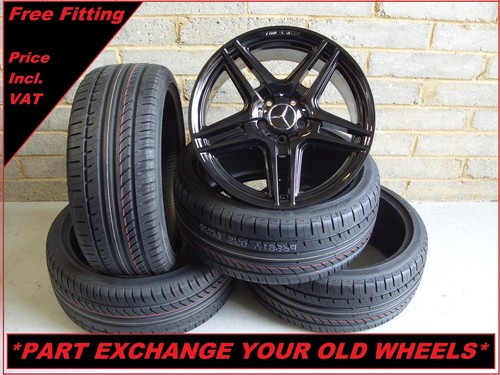 Genuine 18" Mercedes AMG IV C Class W204 Black Alloy Wheels And New ...