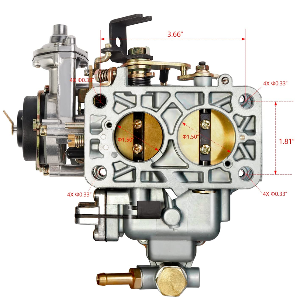 For Weber VW Bug Fiat Ford 32/36 DFEV Progressive Carburetor E/CHOKE 2 ...