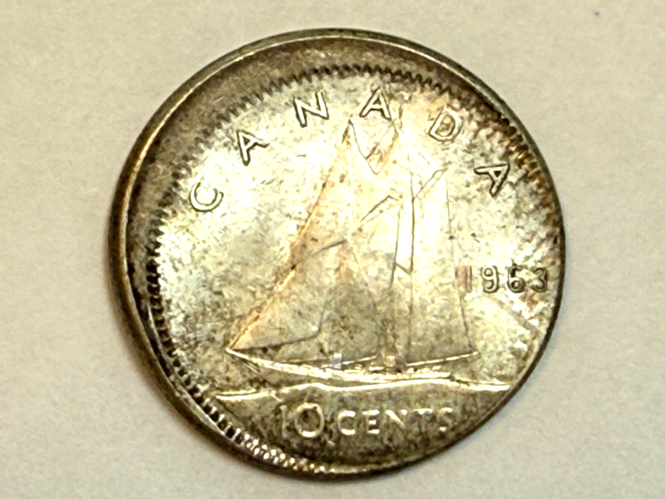 1963 Canadian 10 Cents ERROR- OFFCENTER | eBay