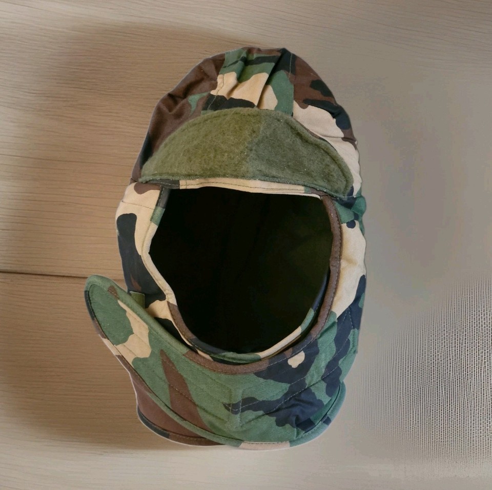 Vintage Military Cold Weather Cap Insulated Helmet Liner Camo Field ...