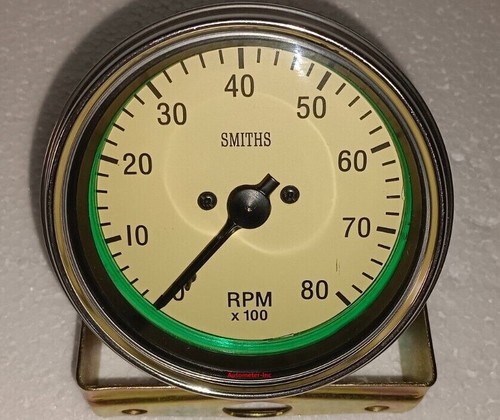 Smiths Tachometer Cream Face Chrome 85 MM | eBay