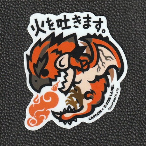 CAPCOM x B-Side Label Sticker MONSTER HUNTER Rathalos MHW MHR Japanese ...