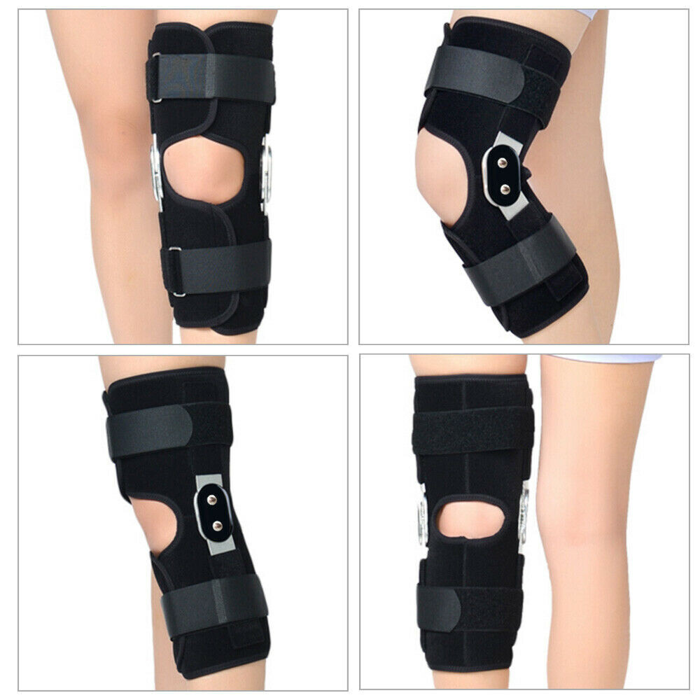 Double Hinged Knee Support Arthritis Brace Guard Stabilizer Strap Wrap ...