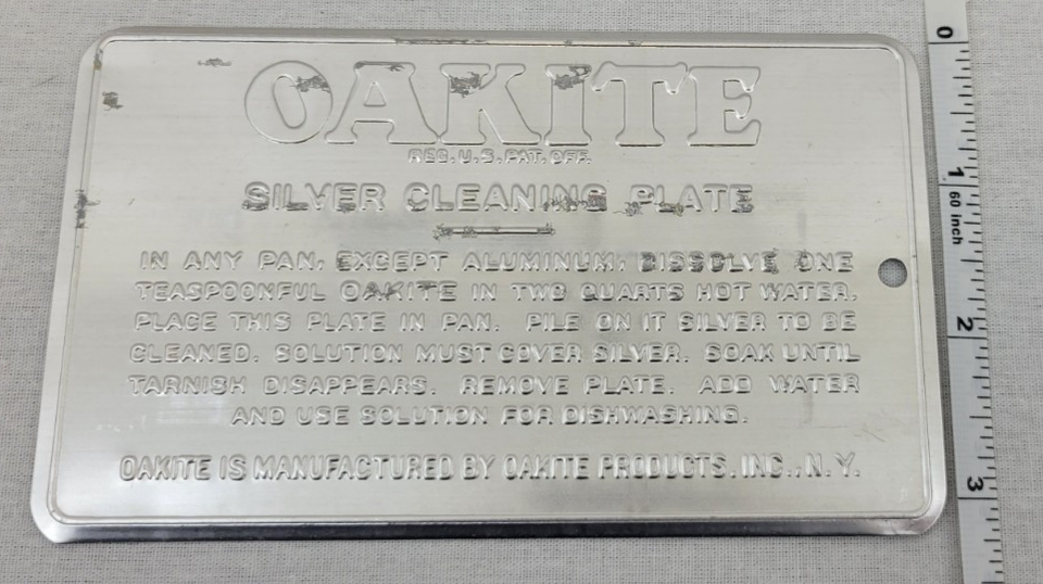 Oakite Silver Cleaning Plates Vintage Advertising Set of 2 Kitchen ...