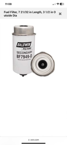 Fuel Water Separator Filter Baldwin BF7949-D for sale online | eBay