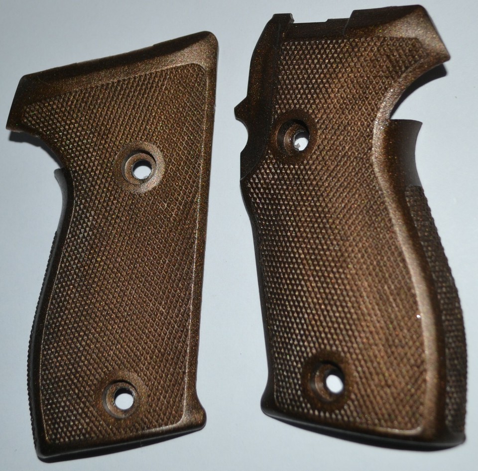 Sig Sauer P225 P6 pistol grips brown plastic | eBay