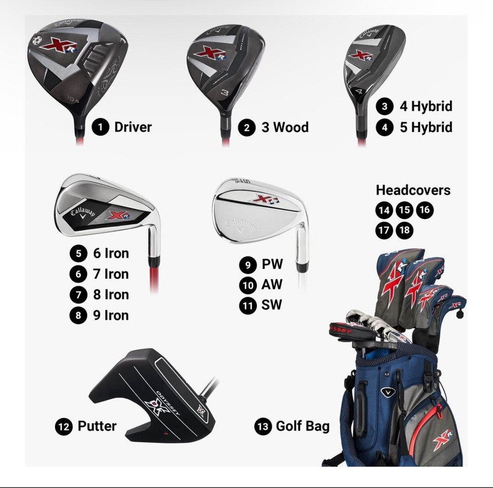 Callaway XR 13 Piece Mens Complete Set - New 2023 Model - BRAND NEW | eBay