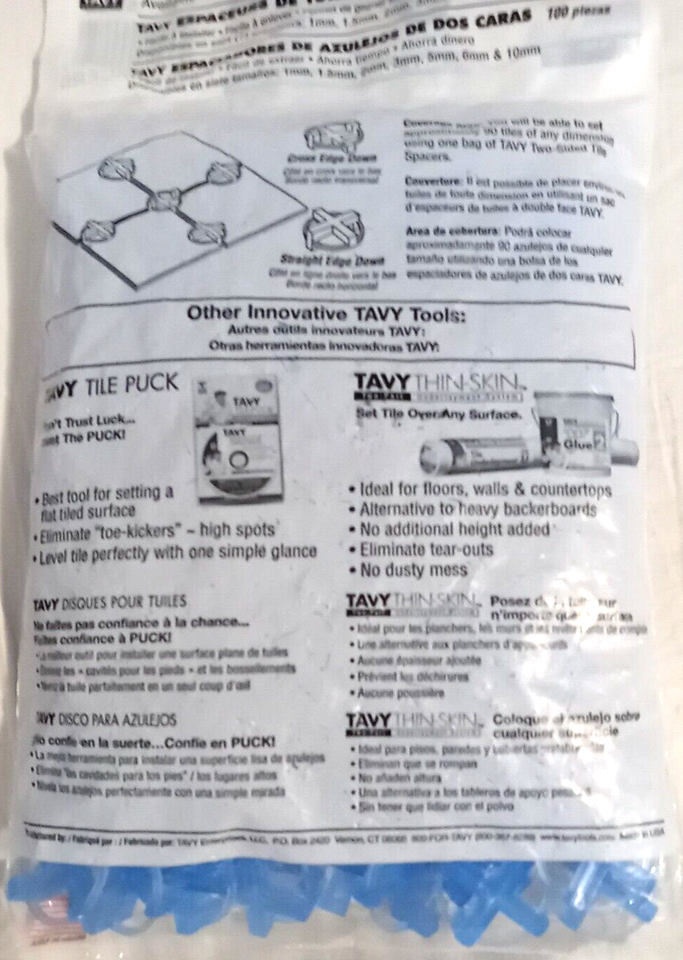 Tavy Tile Flooring Spacers 3/16", 100 Per Bag | eBay