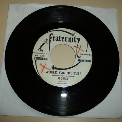 GARAGE 45 RPM RECORD - MOUSE - FRATERNITY 971 - PROMO | eBay