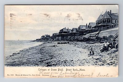 Brant Rock MA-Massachusetts, Cottages At Ocean Bluff, Vintage c1906 ...
