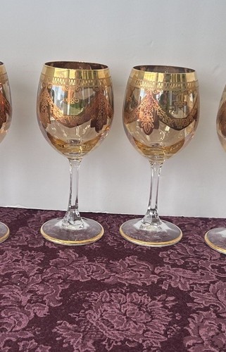 VTG J Preziosi Lavorato A Mano Iridescent Gold Glass Murano Italy ...