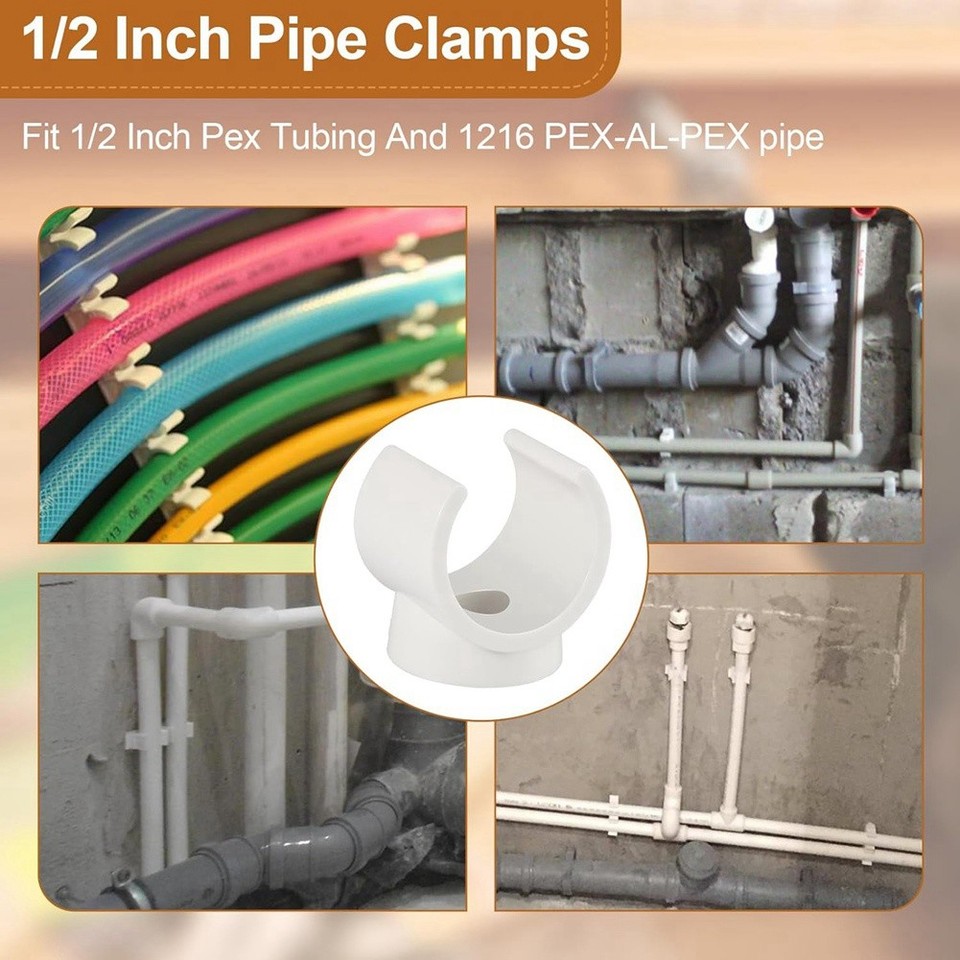 PEX-Clips Rohrschelle, 50 StüCk 1/2 Rohrschelle für PVC-Wasserrohre ...