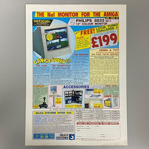 Amiga Atari St Philips 8833 Mk II 35.6cm Farbe Monitor 1992 Vintage ...