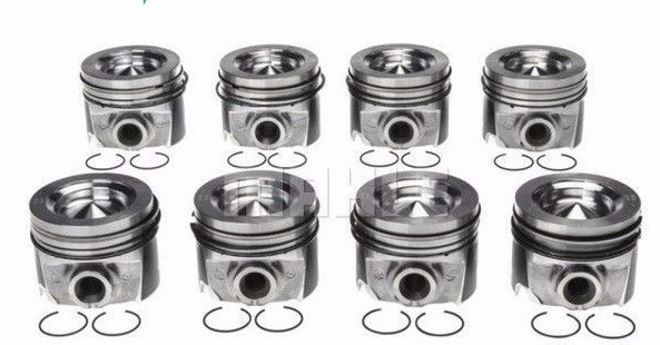 Ford 6.4 PowerStroke V8 Diesel MAHLE Pistons (8)+Ring Kit 2008-2010 ...
