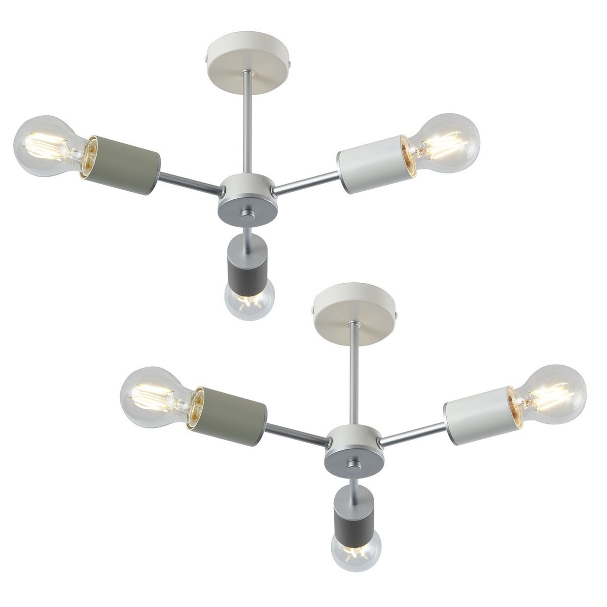 2 Light Fluorescent Ceiling Light