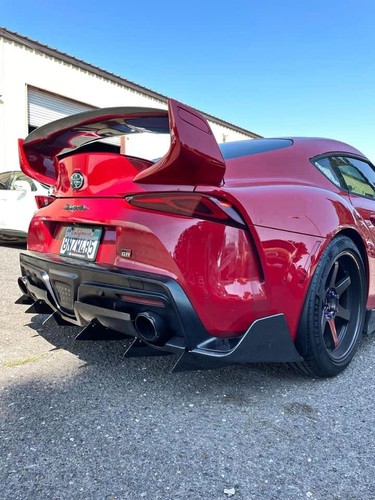 For Toyota Supra A90 A91 MKV 2020+ V Style Carbon Fiber Rear Diffuser ...
