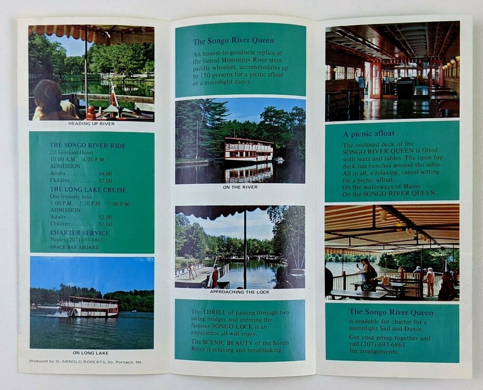 1960s Bay of Naples Maine Causeway Vintage Travel Brochure ME Songo ...