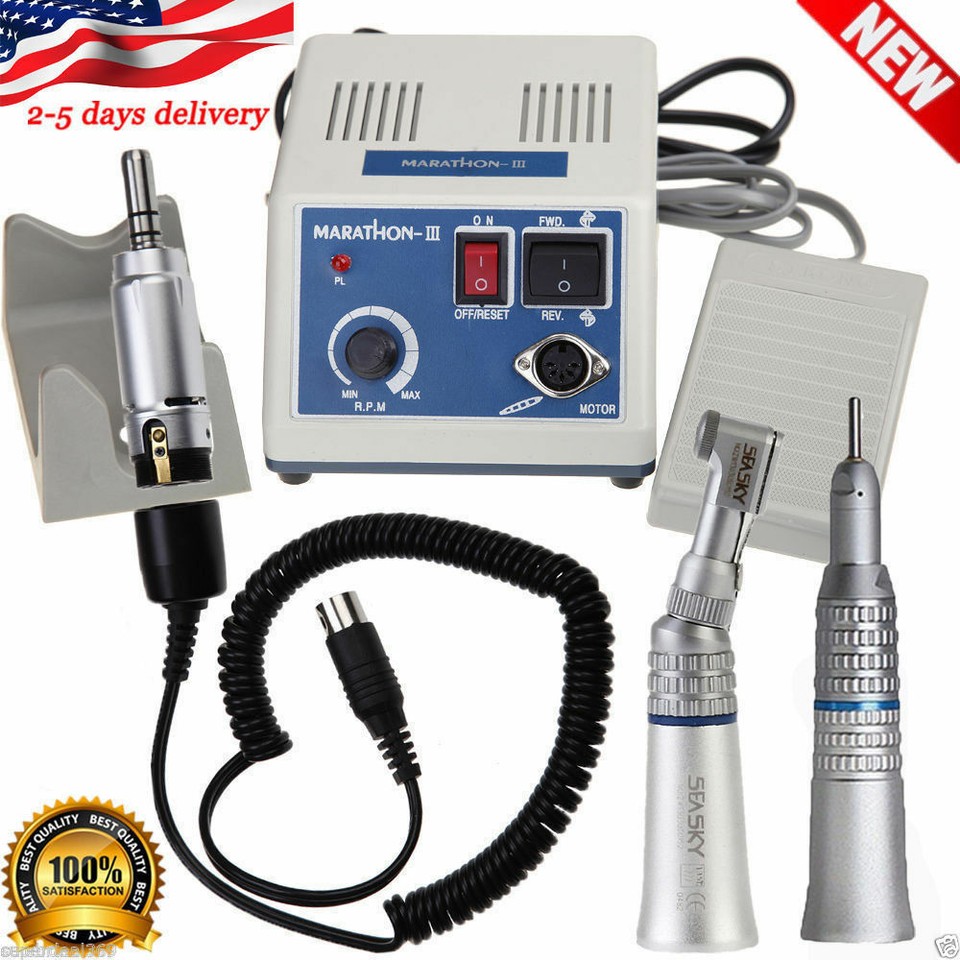 Dental Lab Marathon 35000 rpm Electric Micromotor Polishing Burs Drill ...