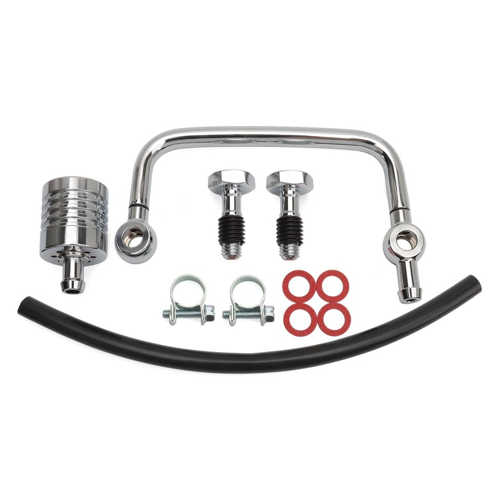 Chrome Crankcase Breather Kit For Harley 1993-2017 Big Twin Touring ...