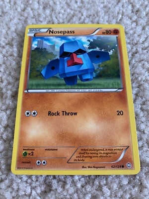 Nosepass 62/124 - Dragons Exalted - Common - Pokemon Card TCG NM 2012 ...