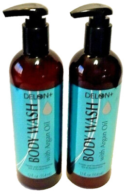 (2 Pack) Delon+ BODY WASH with Argan Oil - with Pump - 12 oz each | eBay