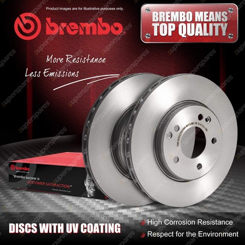 2x Front Brembo UV Disc Brake Rotors for Peugeot 206 2A 2C SW 2E 2K CC ...