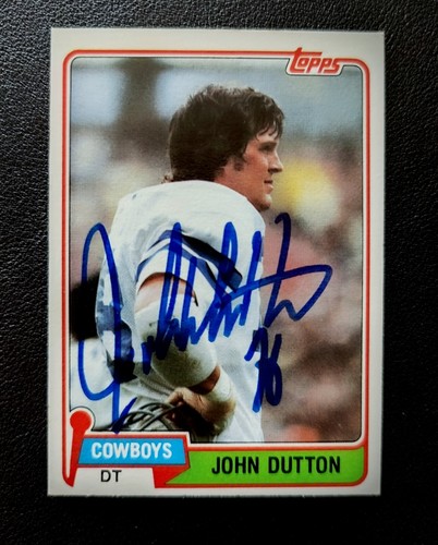 John Dutton Dallas Cowboys 1981 Topps #249 Signed Authentic Autograph ...