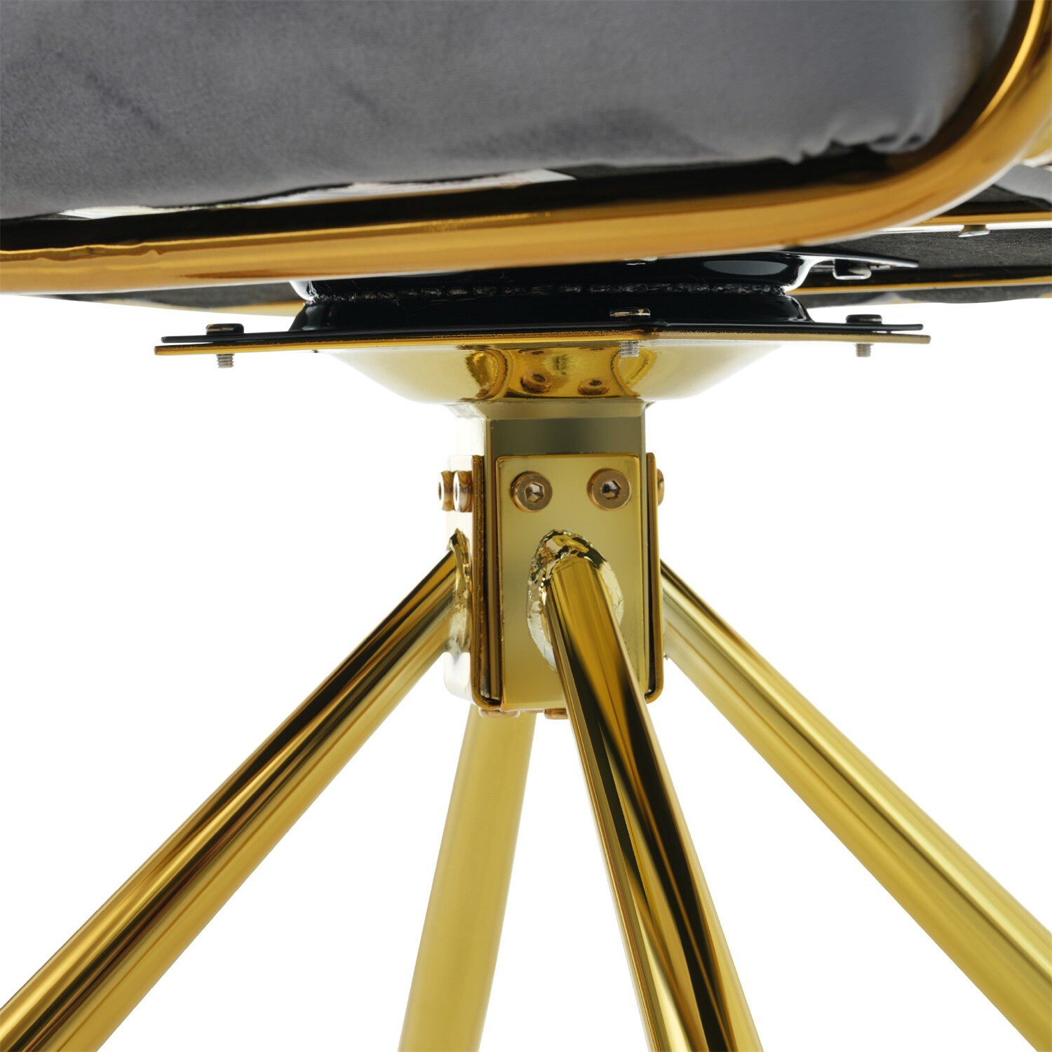 1/2/4/6 Pcs Rotatable Dining Chairs Padded Velvet Seat Metal Legs ...