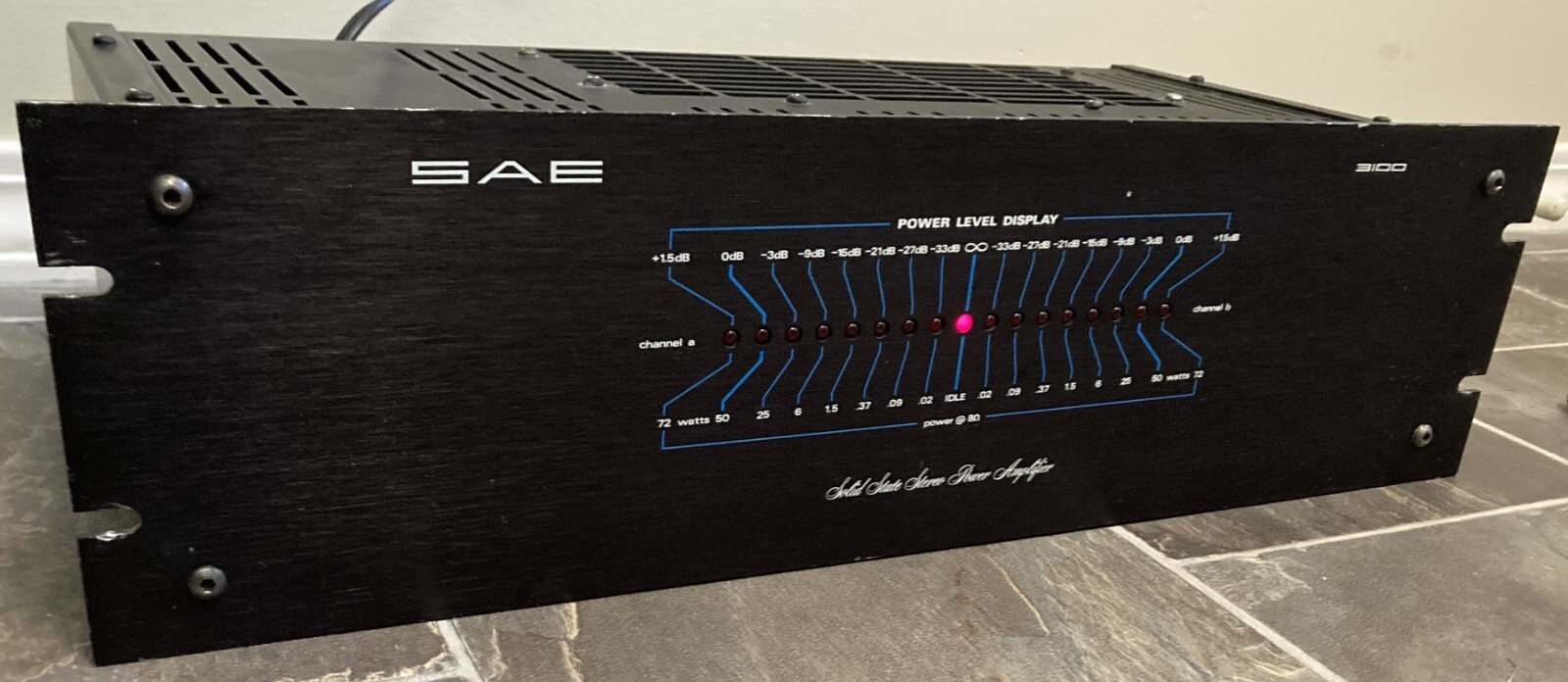 SAE 3100 Solid State Stereo Power Amplifier / Rack Mountable/ USA ...
