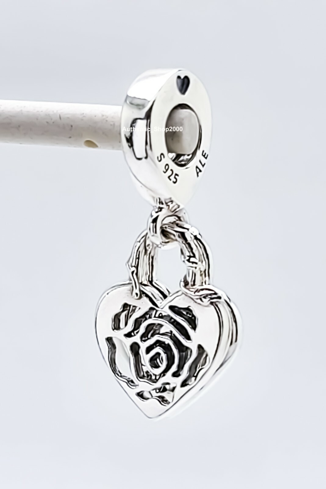 New 100% Authentic PANDORA 925 Ale Rose Heart Padlock Dangle Charm ...
