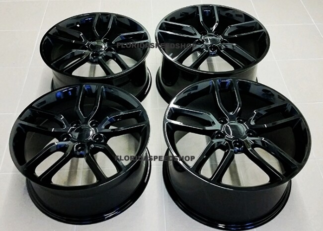 GLOSS BLACK C7 Z51 STYLE CORVETTE WHEELS FITS: 2014-2019 C7 STINGRAY ...