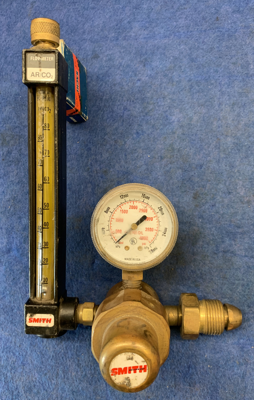 Regulator FlowMeter Smith H1103B H1850 AR/CO2 | eBay