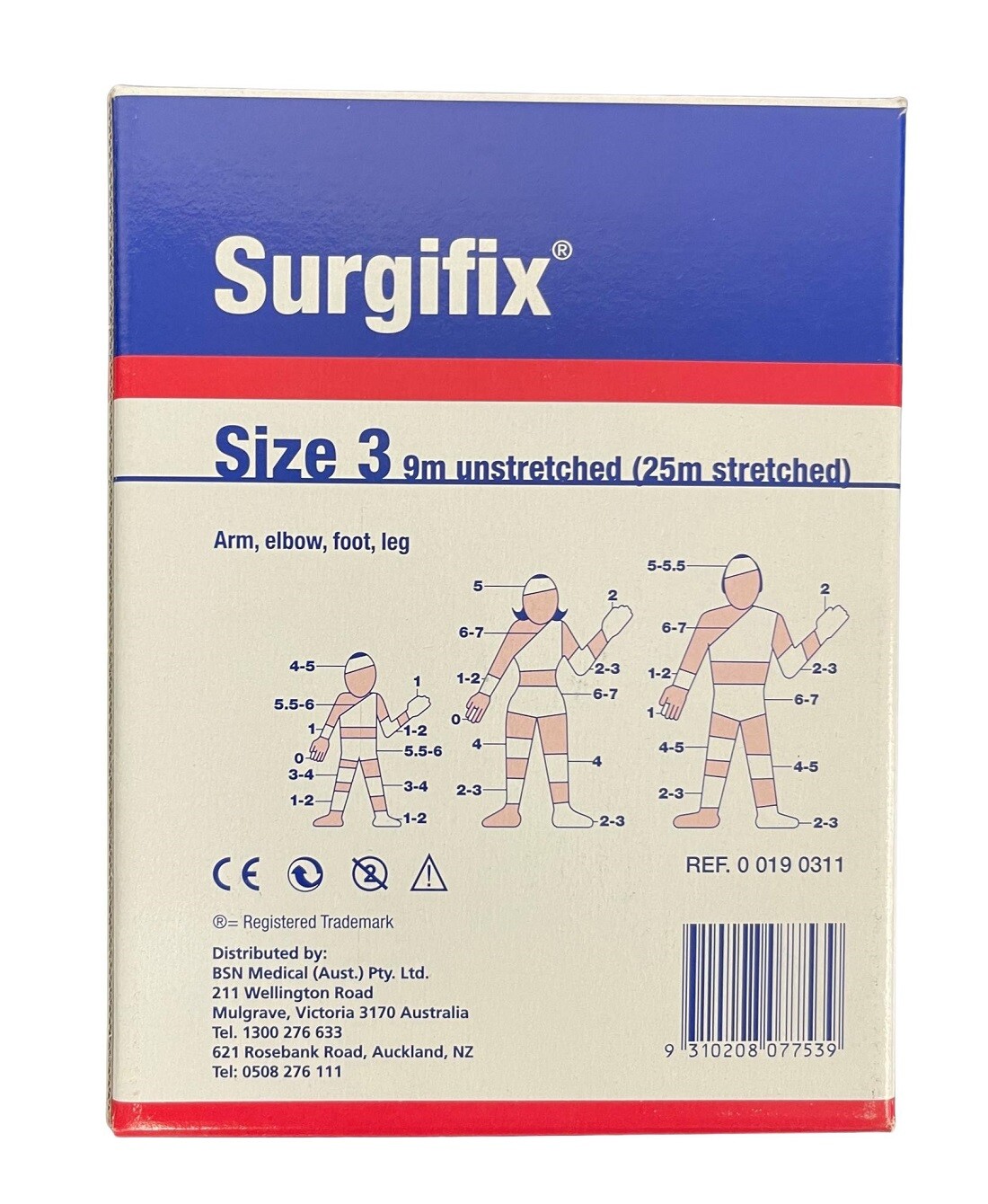 Surgifix Tubular Net Bandage Size 3 - 22mm Unstretched, (7753) 9 meters ...
