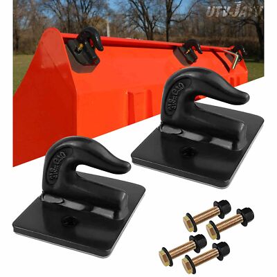 2Pcc 3/8" Bolt On Grab Chain Hooks For Skid Steer Loader Plate Tractor ...