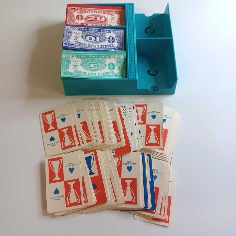 Miss Popularity Board Game 1961 Near Complete Box is Rough Phone Trophy ...