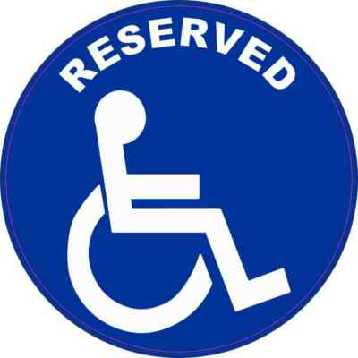 4in x 4in Handicap Reserved Vinyl Sticker | eBay