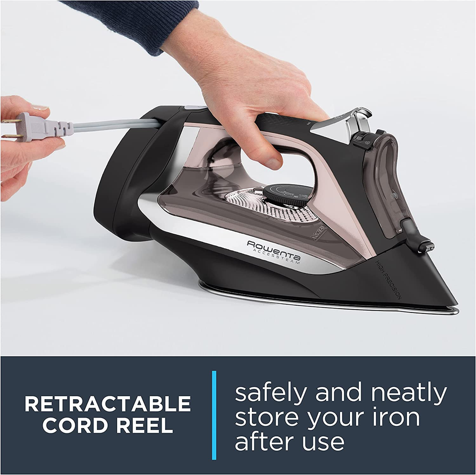 Rowenta Access Stainless Steel Soleplate Steam Iron with Retractable ...