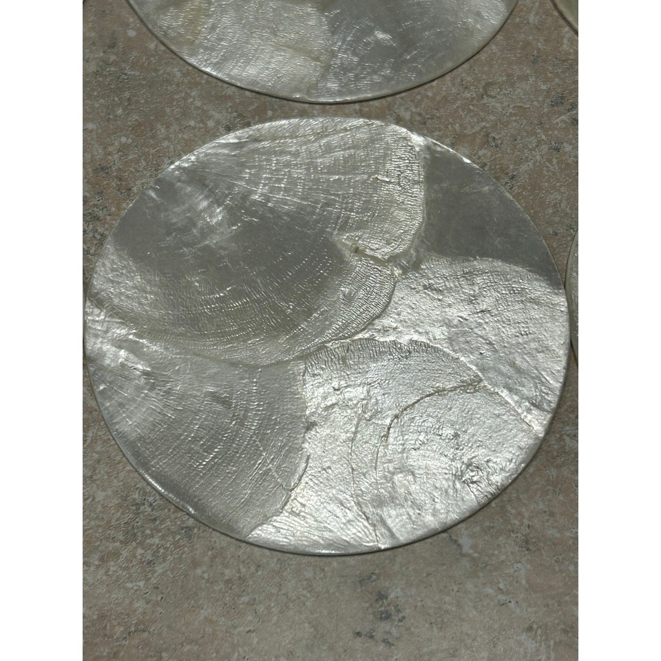 6 Coasters made from Capiz Shell - Authentic Philippine Handicrafts ...