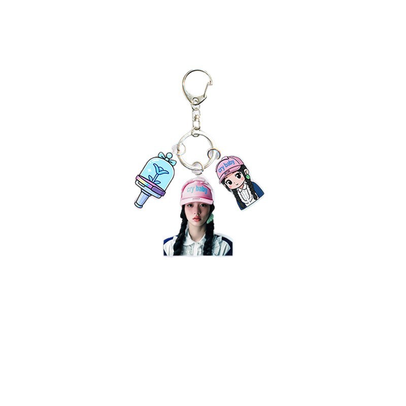 Kpop ILLIT Cartoon Character Acrylic Keychain Bag Accessory Keyring ...