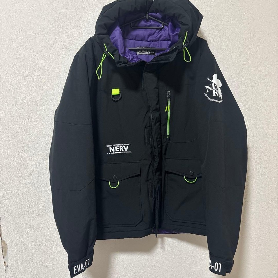 Evangelion NERV Down Jacket M First Model Polyester Warm Coat Good ...