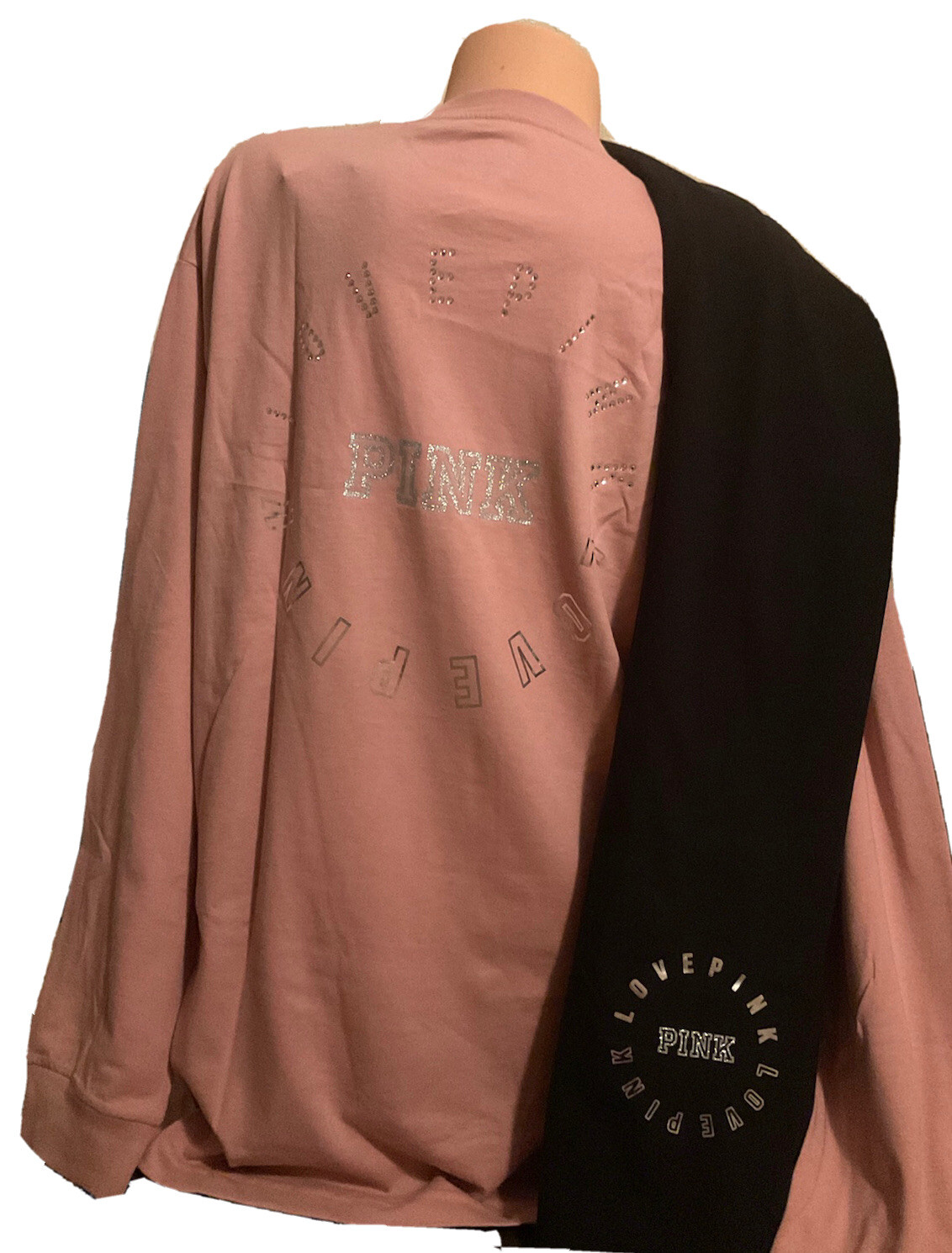 XL VICTORIA'S SECRET PINK EVERYDAY LOUNGE PERFECT FULL-ZIP HOODIE BLING ...